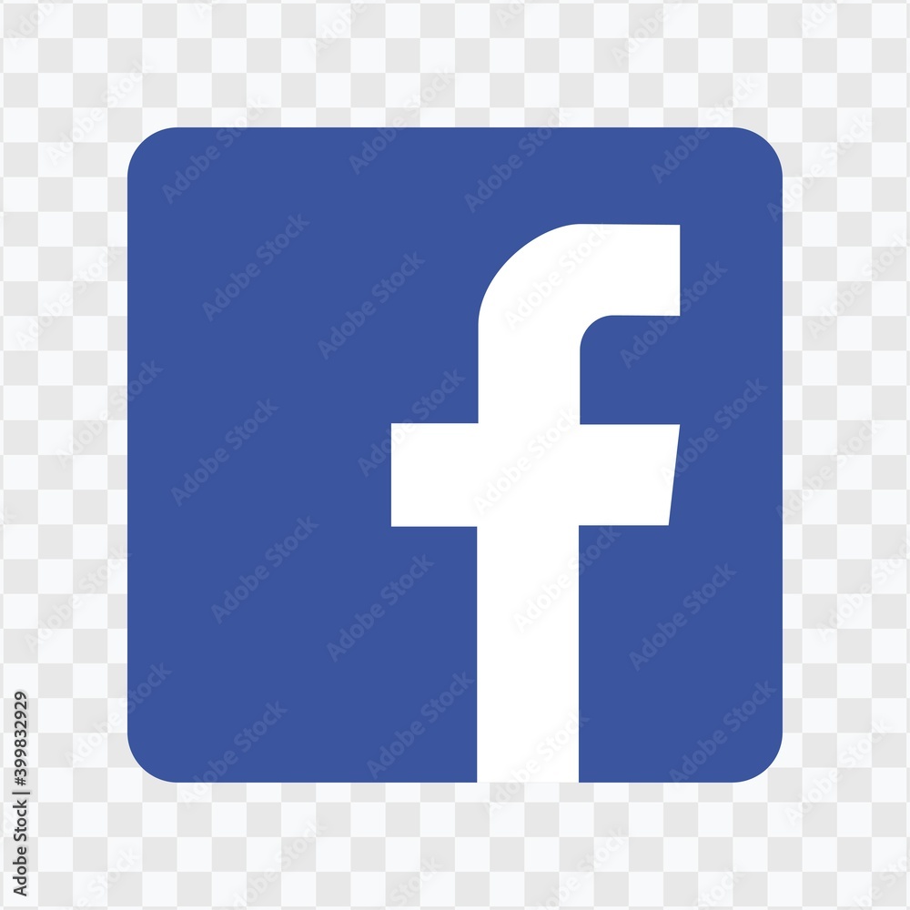 Facebook logo on a transparent background Stock Vector | Adobe Stock