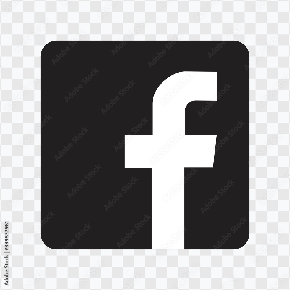 Facebook logo on a transparent background Stock Vector | Adobe Stock