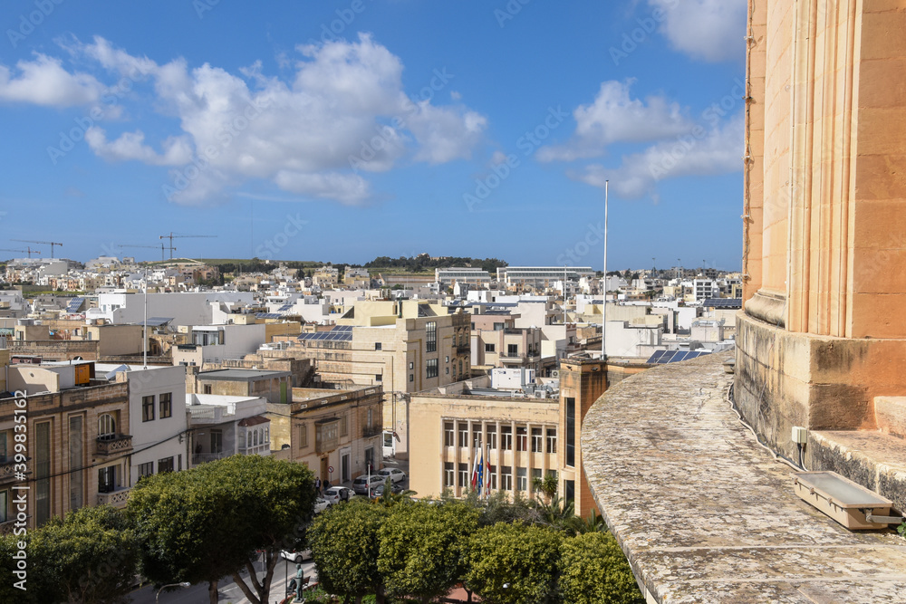 The beautiful limestone city of Mosta in the heart of the island of ...