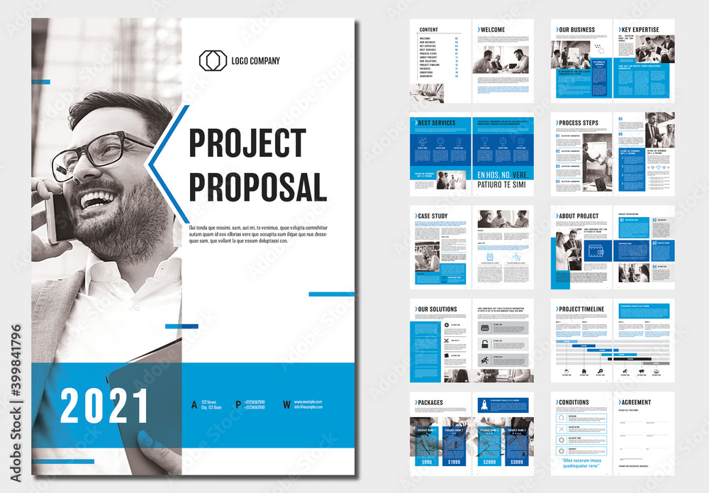 Business Proposal Layout Stock Template | Adobe Stock
