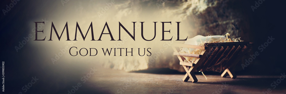 Nativity scene. Christian Christmas concept. Birth of Jesus Christ ...