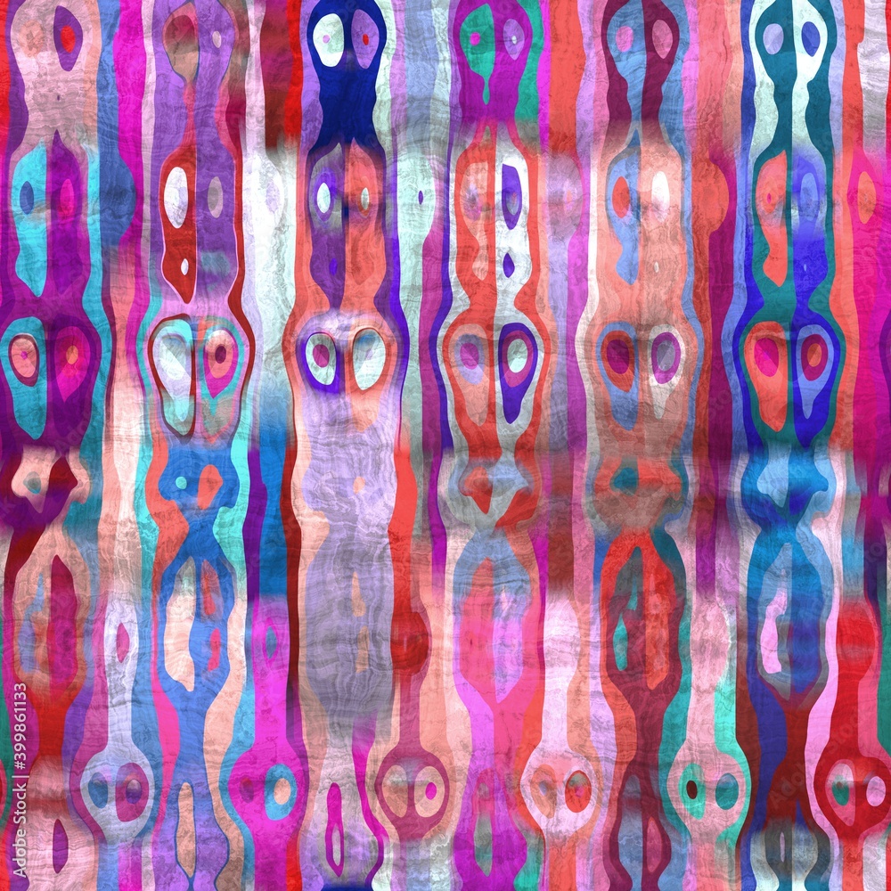 Vivid wavy warped digital bright seamless pattern. High quality ...