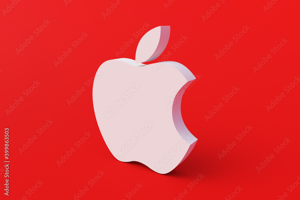 Apple Logo White 3d