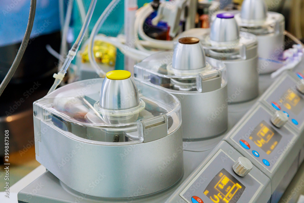 Operating room for during heart surgery lung machine in apparatus ...