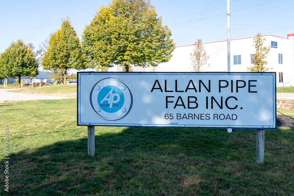 Cambridge, On, Canada - October 17, 2020: Allan Pipe Fab headquarters ...