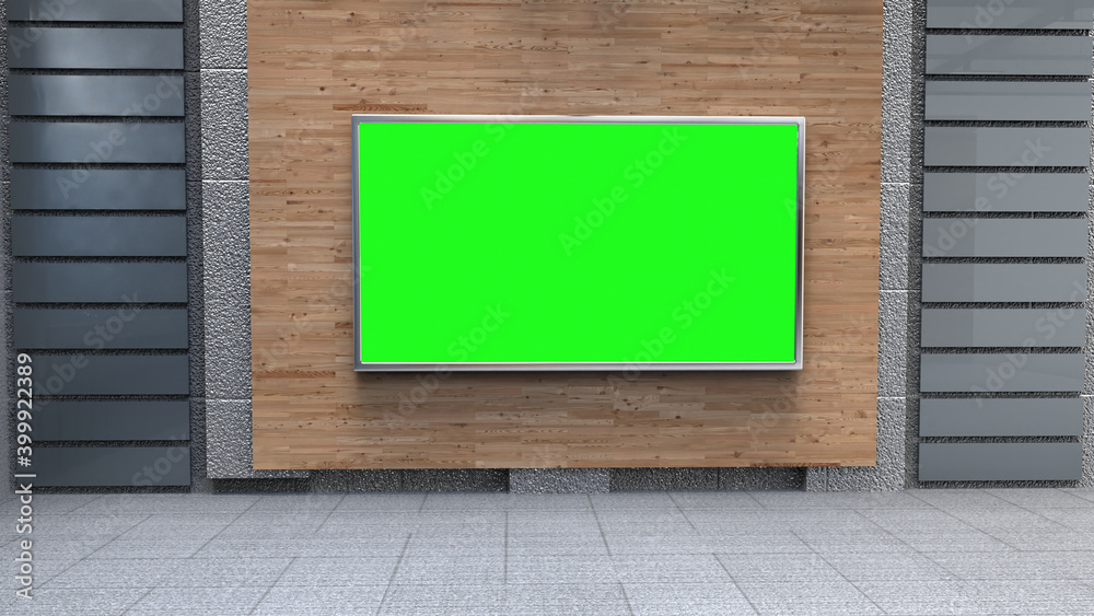 Backdrop For TV Shows .TV On Wall.3D Virtual News Studio Background, 3d ...
