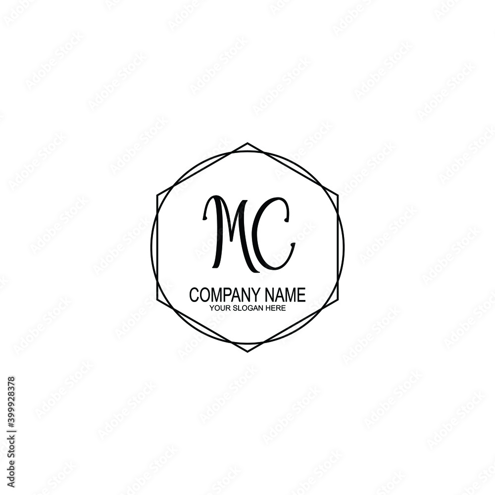Initial MC Handwriting, Wedding Monogram Logo Design, Modern ...