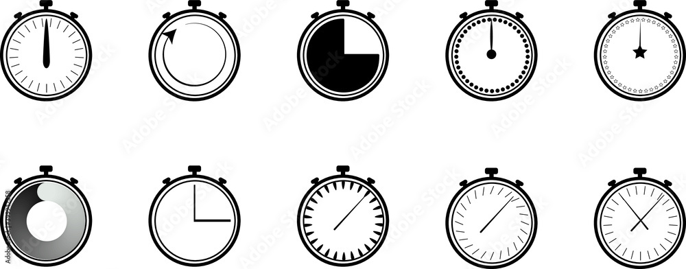 stopwatch 10 different types for your choice, easy to edit and change ...