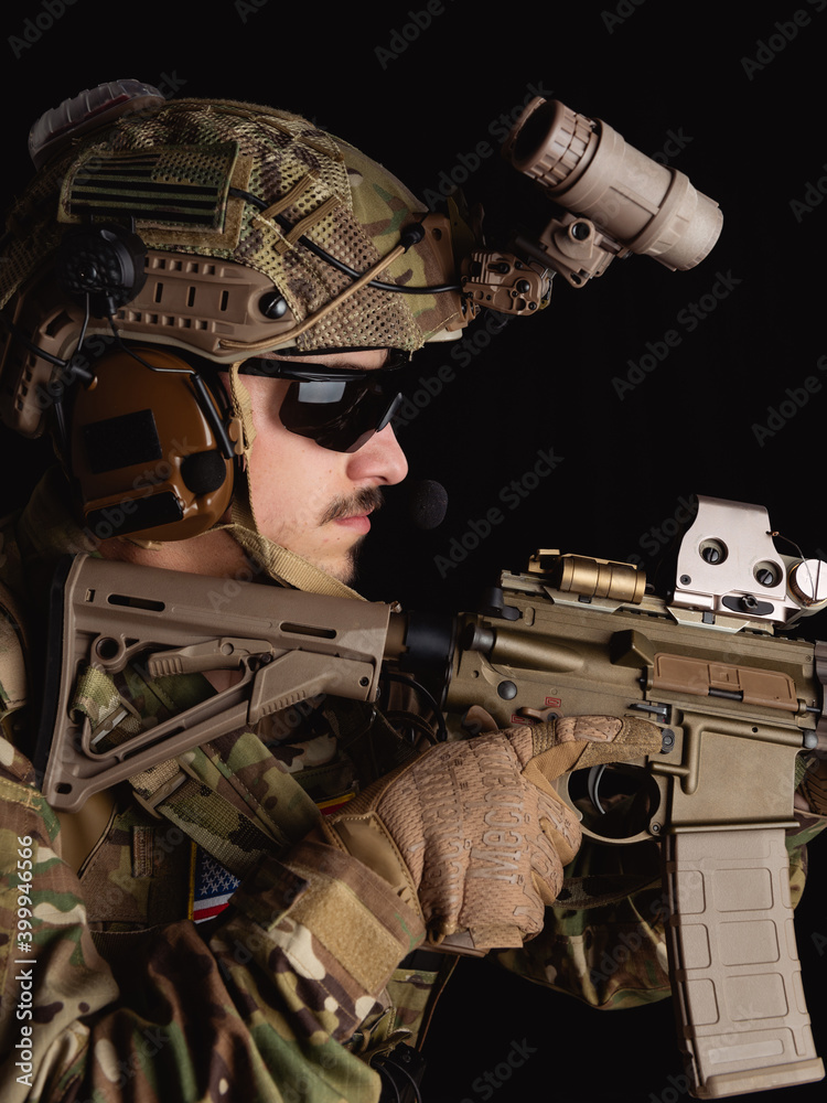 Delta Force soldier, US army special forces. Combat application group ...