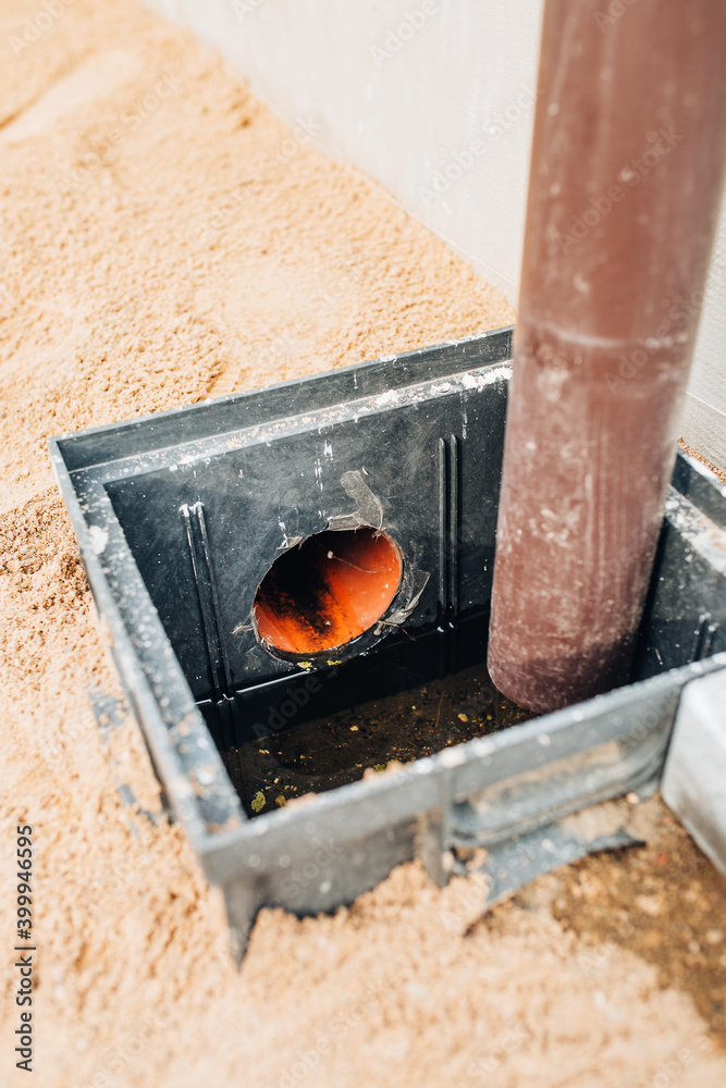 Drainage system professional installation - drainage of rainwater from ...