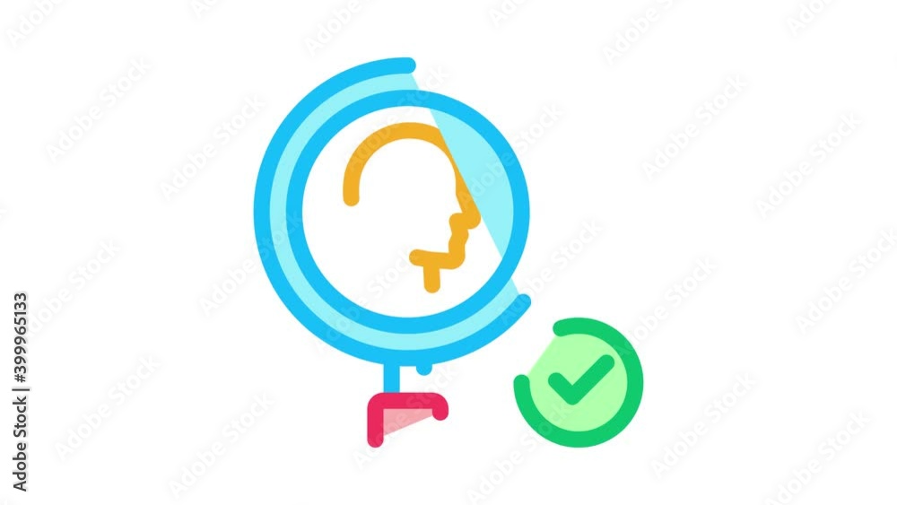 human research approved mark Icon Animation. color human research ...