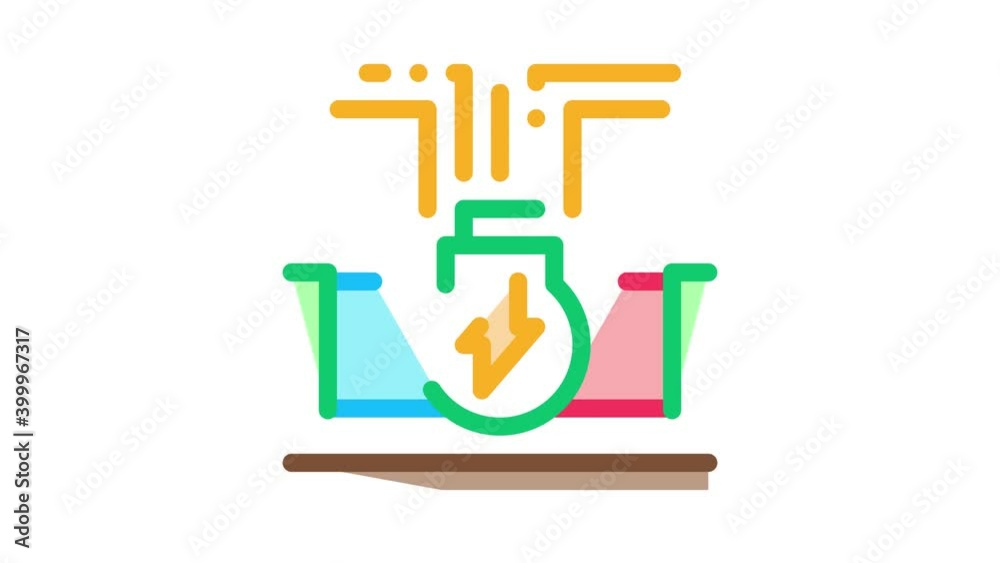 geothermal energy pipe Icon Animation. color geothermal energy pipe ...