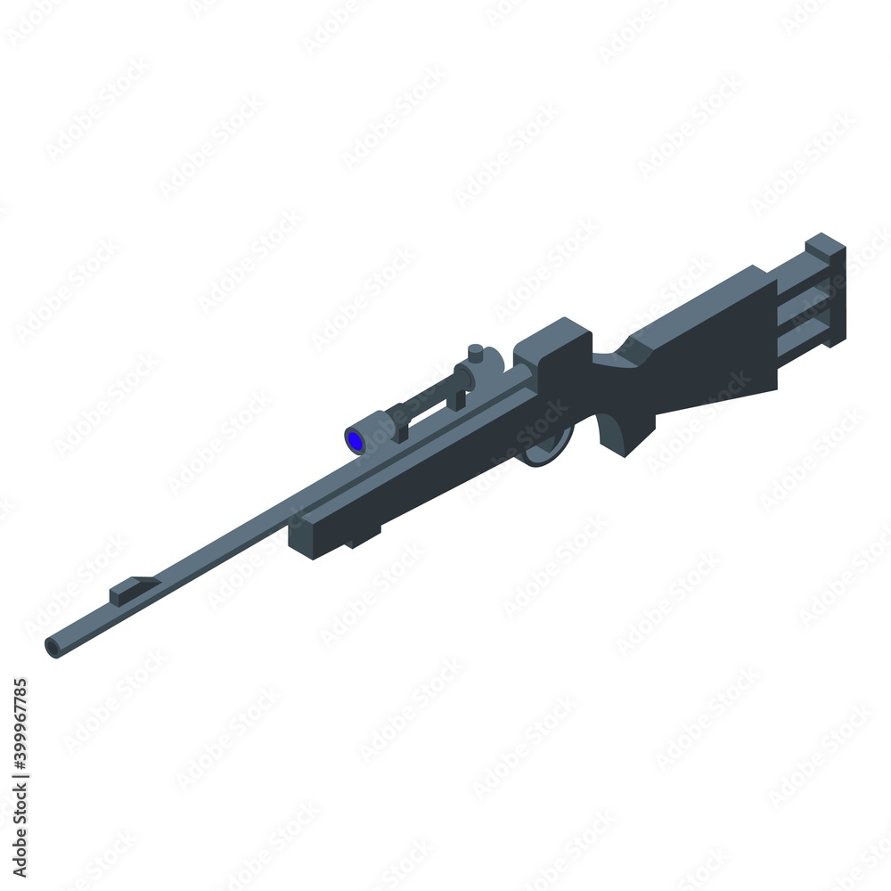 Assault rifle icon. Isometric of assault rifle vector icon for web ...