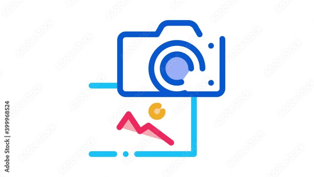 photo gallery Icon Animation. color photo gallery animated icon on ...
