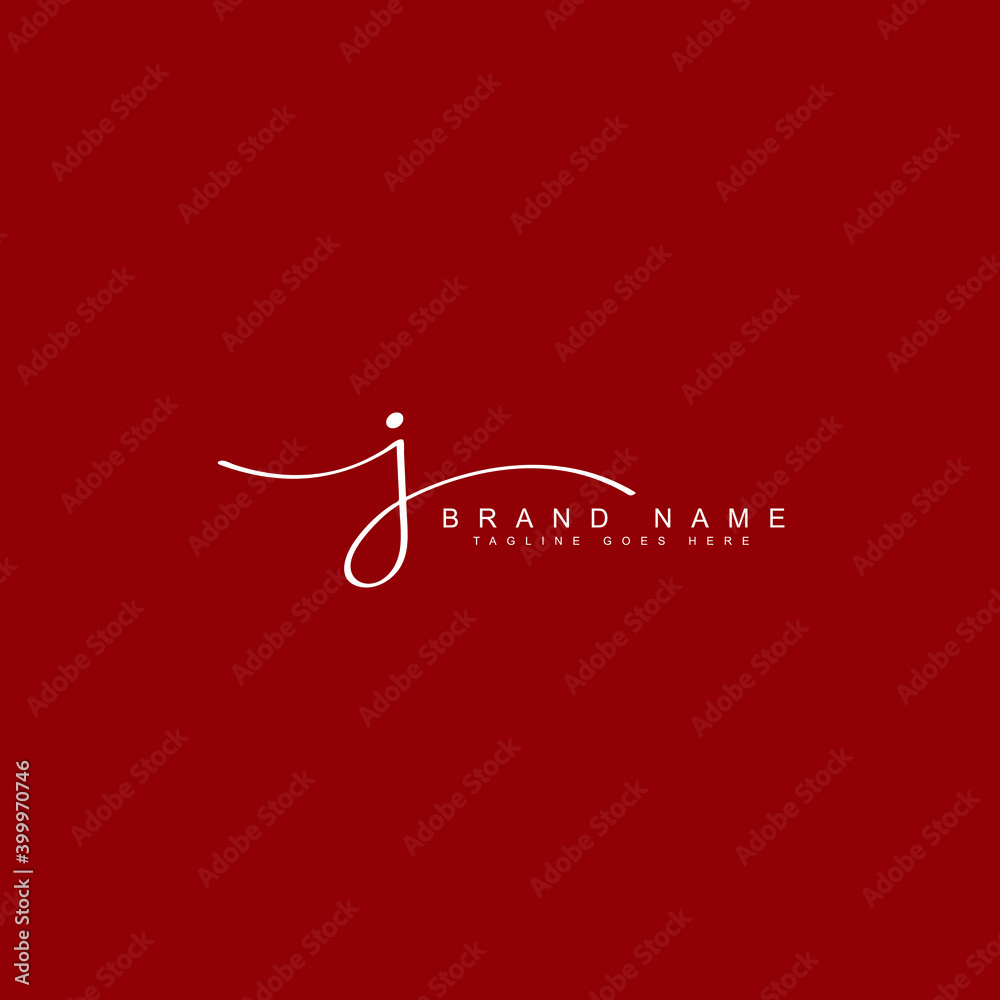 J Letter Signature Logo - Handwritten Vector Logo for Business Name ...