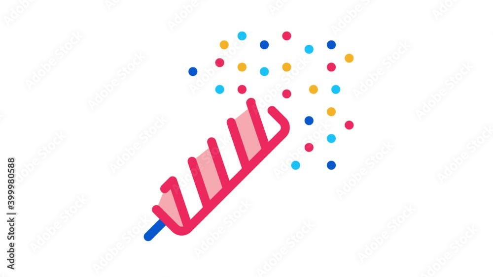 firework cracker Icon Animation. color firework cracker animated icon ...