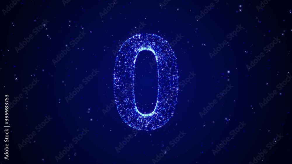 3D illustration of zero number wallpaper,shiny and glowing spheres and ...