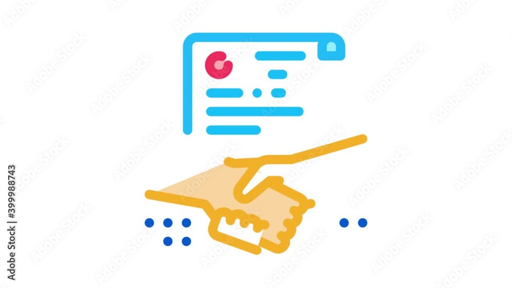 agreement contract handshake Icon Animation. color agreement contract ...
