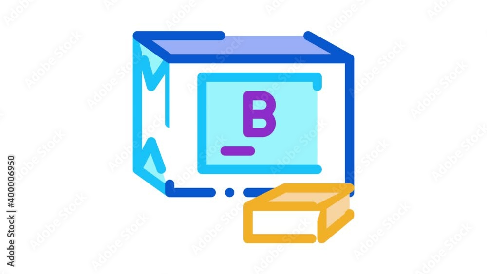 pack of butter Icon Animation. color pack of butter animated icon on ...