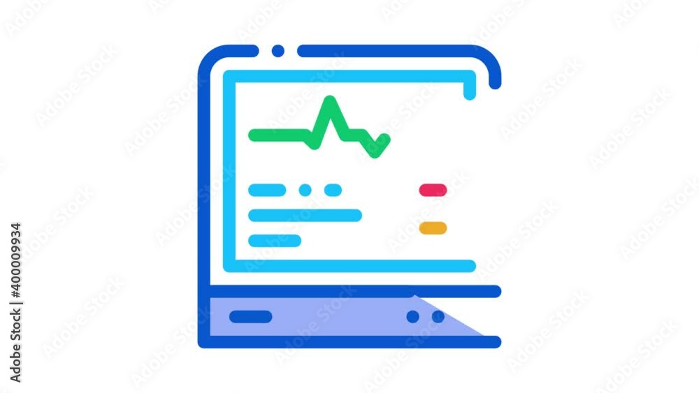 patient chart card Icon Animation. color patient chart card animated ...