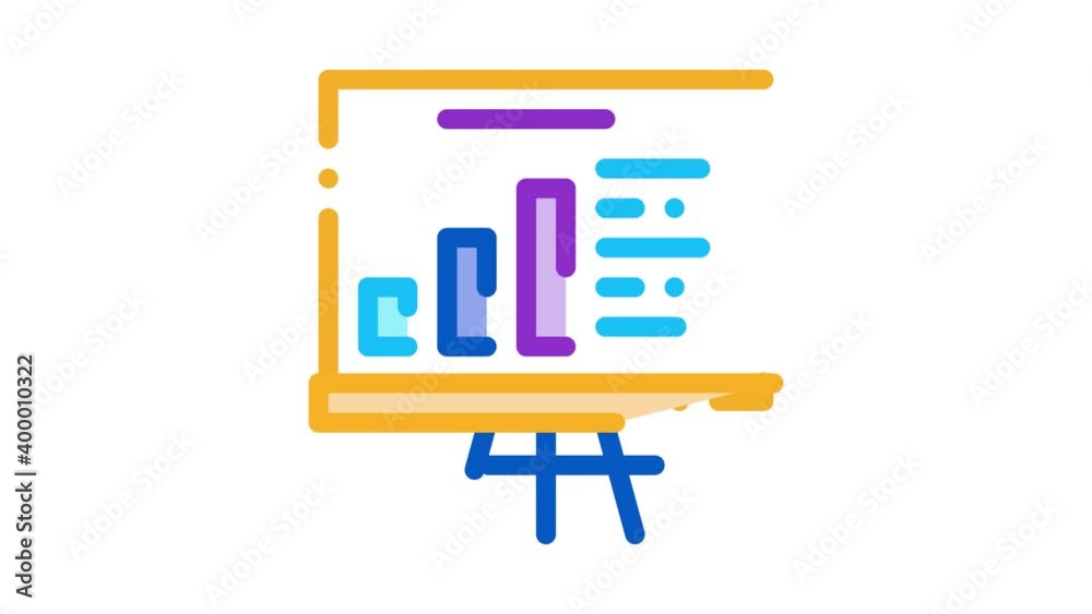 optimization study diagram chart Icon Animation. color optimization ...