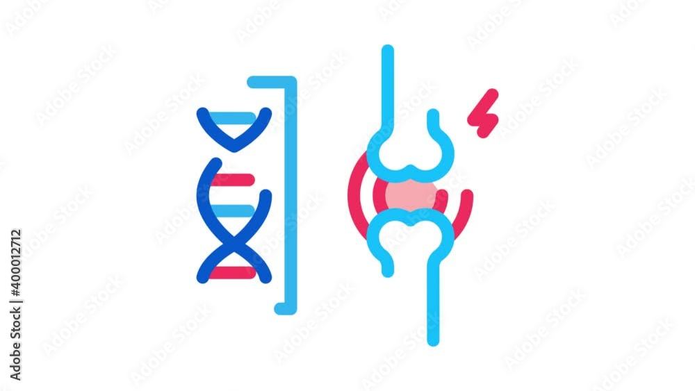 dna blood joint pain Icon Animation. color dna blood joint pain ...