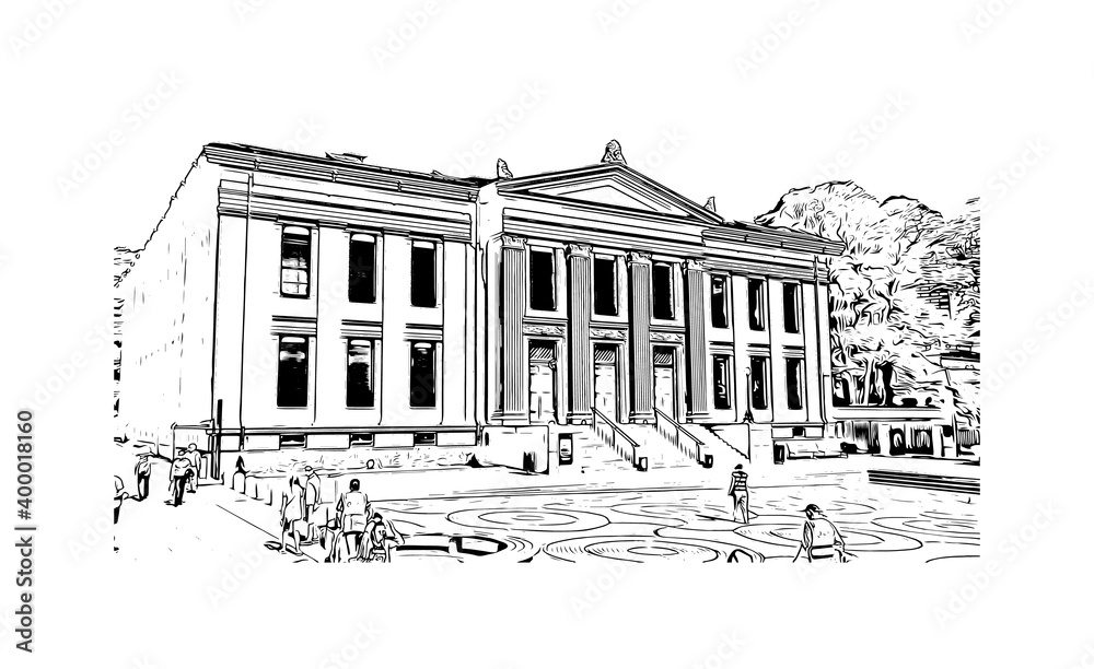 Building view with landmark of Oslo is the capital of Norway. Hand ...
