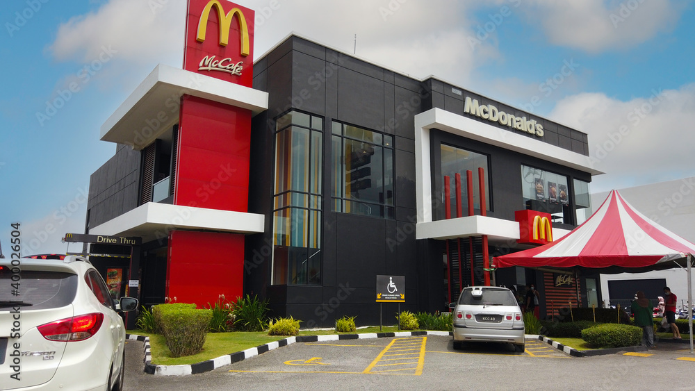 KEDAH,MALAYSIA - CIRCA MAY,2020 : View of McDonald's Restaurant with a ...