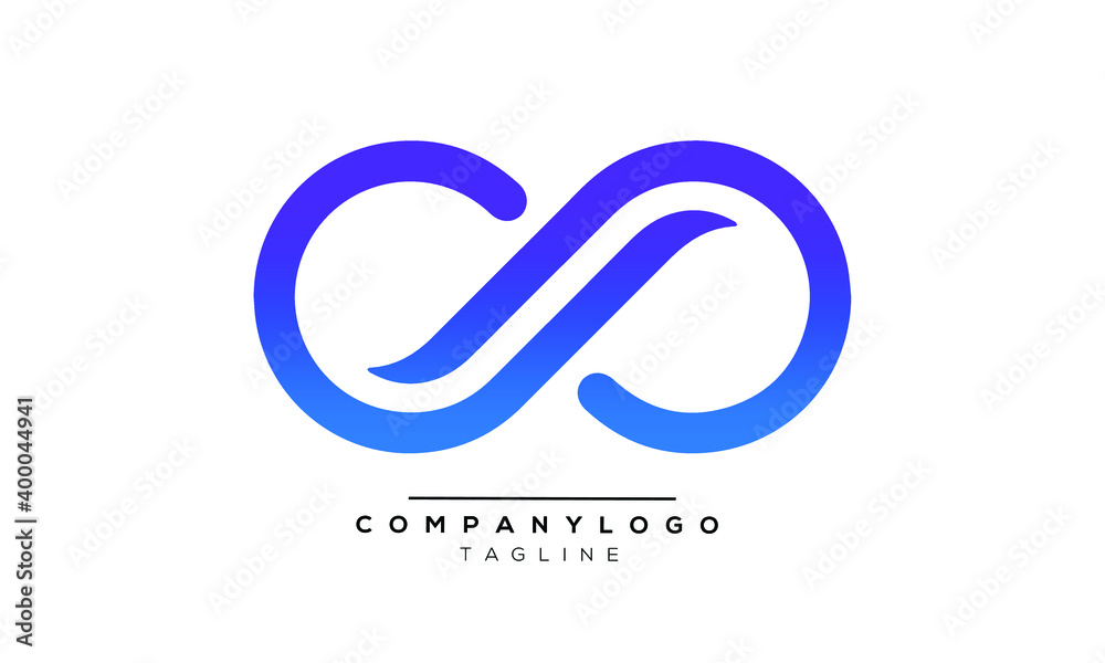 INFINITY icon monogram letter text alphabet logo design Stock Vector ...