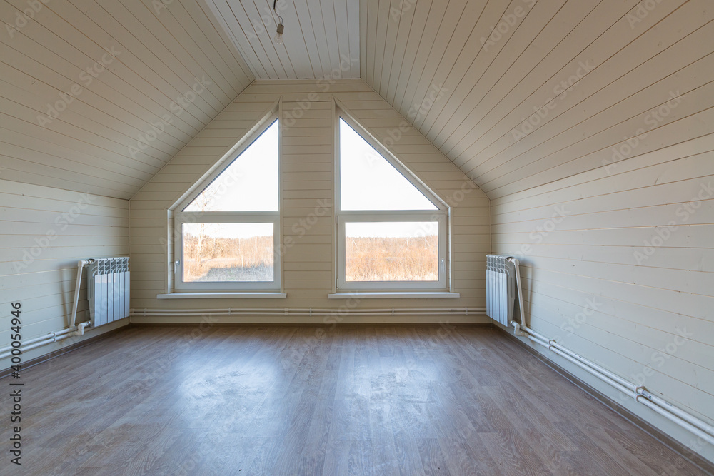 The empty room of new house after construction and renovation. Concept ...