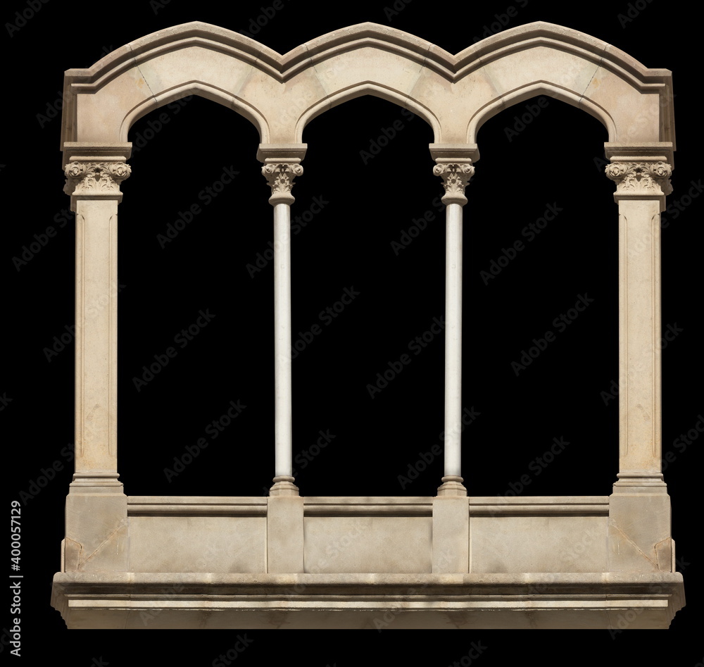 Elements of architectural decoration of buildings, arches and ...