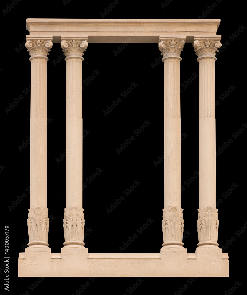 Elements of architectural decoration of buildings, arches and ...