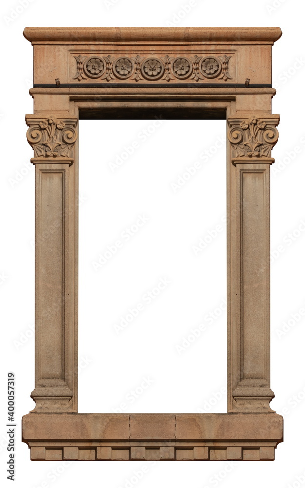 Elements of architectural decoration of buildings, arches and ...