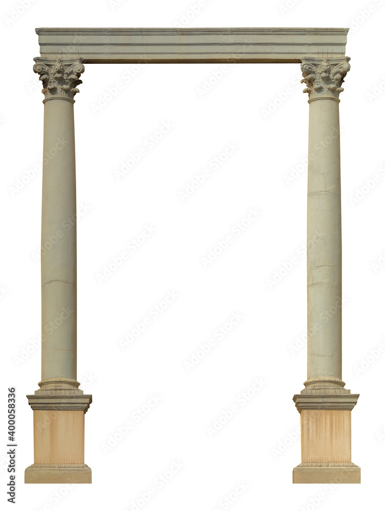 Elements of architectural decoration of buildings, arches and ...