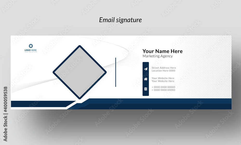 Modern corporate email signature template Stock Vector | Adobe Stock