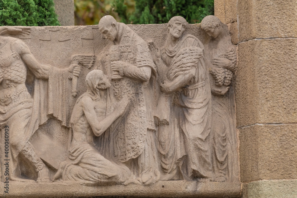 elements of architectural decorations of buildings, plaster stucco ...