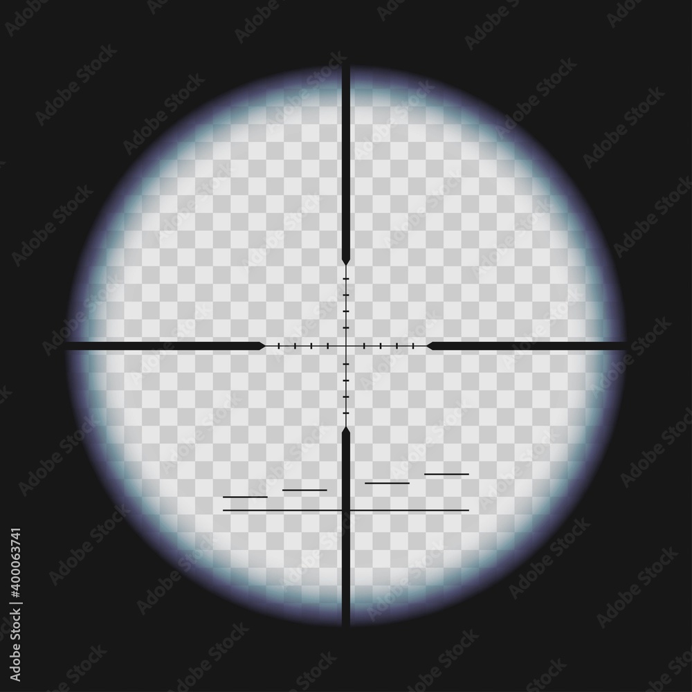Sniper sight with measurement marks isolated on transparent background ...