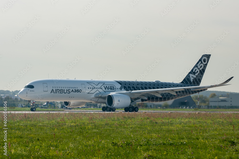 August 30, 2019. Zhukovsky, Russia. long-range wide-body twin-engine ...