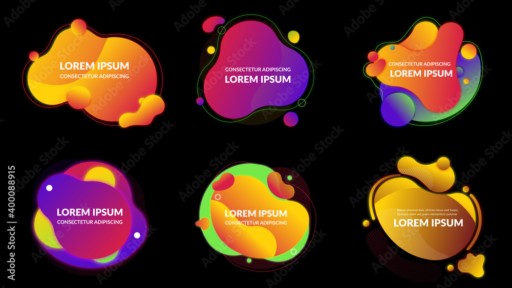 Colorful Vibrant Liquid Titles Overlay Stock Template | Adobe Stock