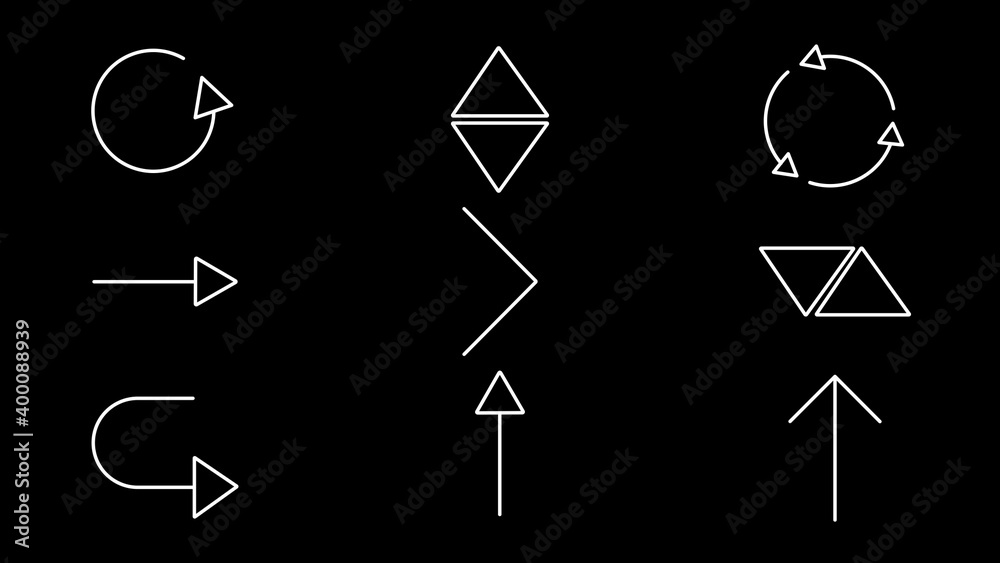 Minimal Line Arrows Video Overlay Stock Template | Adobe Stock