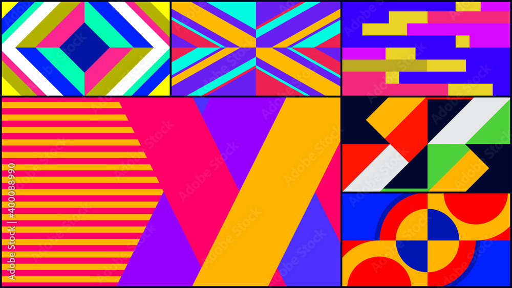 Vibrant Colorful Shape Transitions Stock Template | Adobe Stock