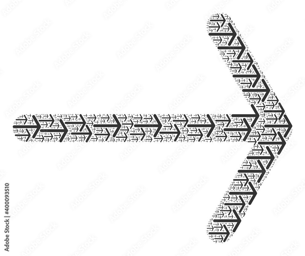 Recursive composition for arrow right. Flat vector arrow right ...