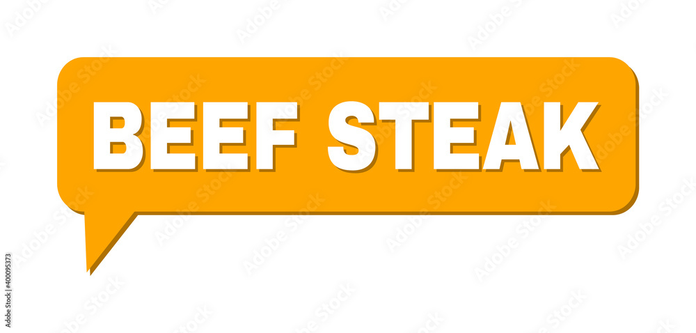 Speech BEEF STEAK Colored Cloud Frame. BEEF STEAK text is located ...