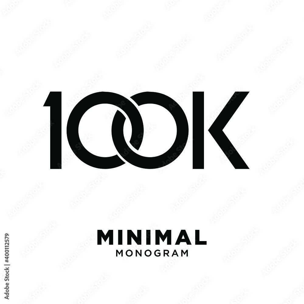 100k simple letter luxury logo design isolated black background Stock ...