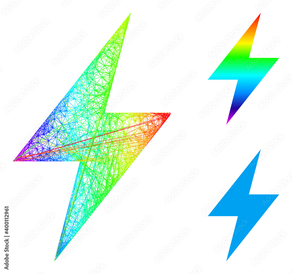 Rainbow vibrant network electric strike, and solid spectral gradient ...