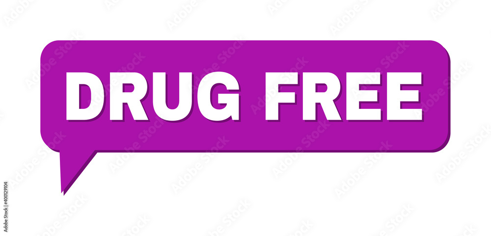 Chat DRUG FREE Colored Cloud Frame. DRUG FREE text is located inside ...