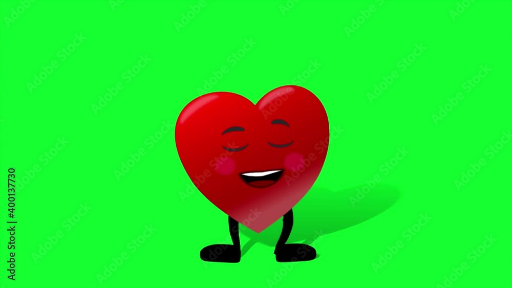 Animation of a talking heart. Animated character of a heart with arms ...