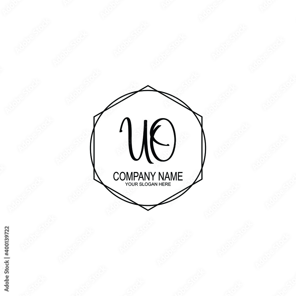 Initial UO Handwriting, Wedding Monogram Logo Design, Modern ...