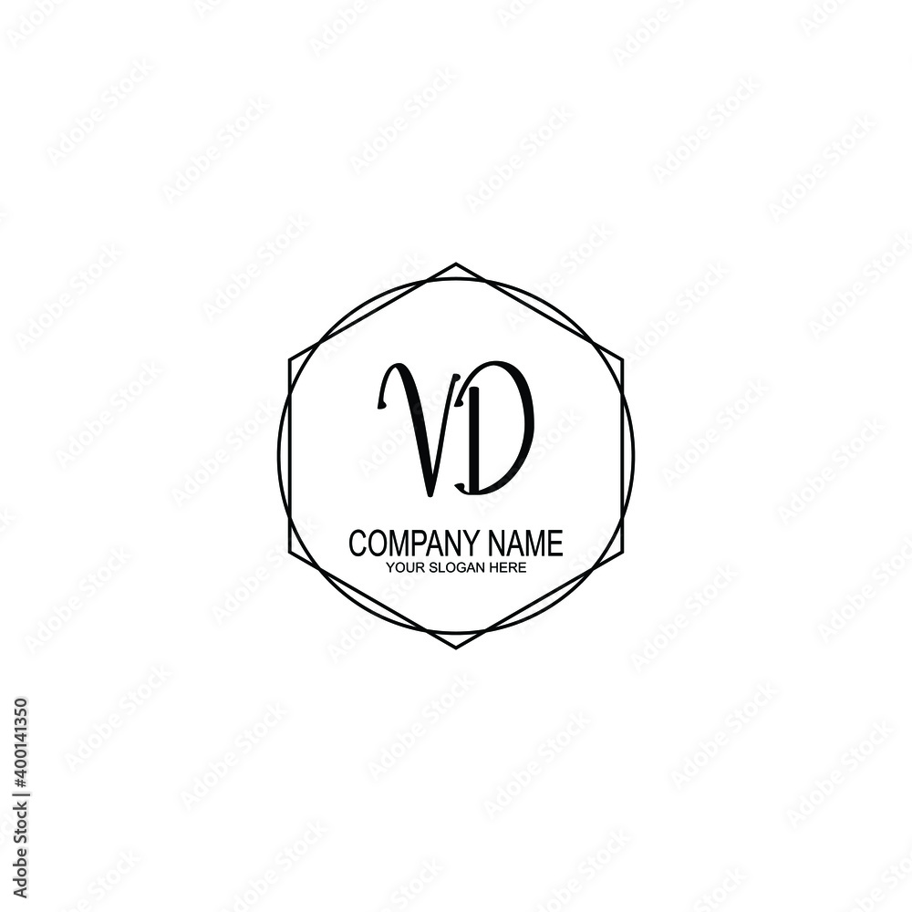 Initial VD Handwriting, Wedding Monogram Logo Design, Modern ...