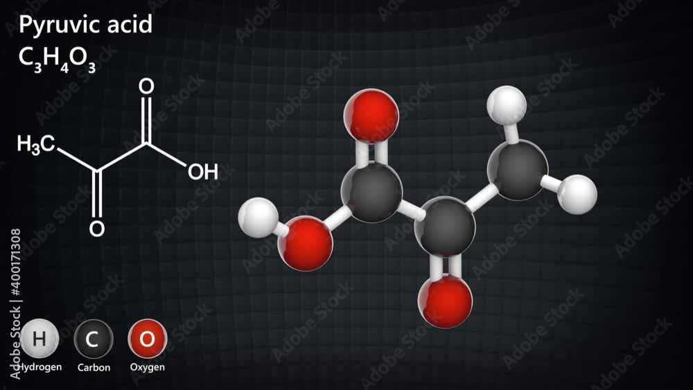 Pyruvic Acid Molecule